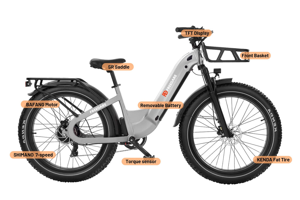 Freedare Eden Step-thru Electric Bike with APP Control